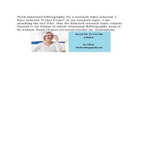 Need annotated bibliography for a research topic selected. I have se.docx