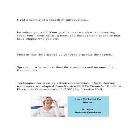 Need a sample of a speech of introduction…Introduce yourse.docx