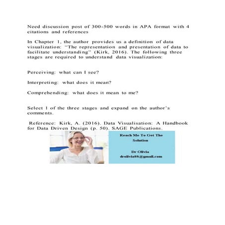 Need discussion post of 300-500 words in APA format with 4 citations | DOCX