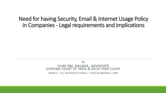 Memorandum POLICIES FOR INTERNET & TECHNOLOGY USE IN THE WORKPLACE | PDF