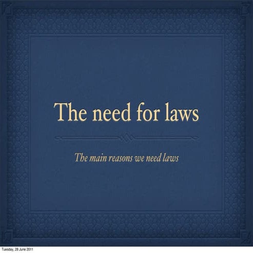 Need for laws* | PDF