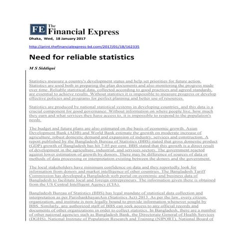 Generic law on official statistics | PDF