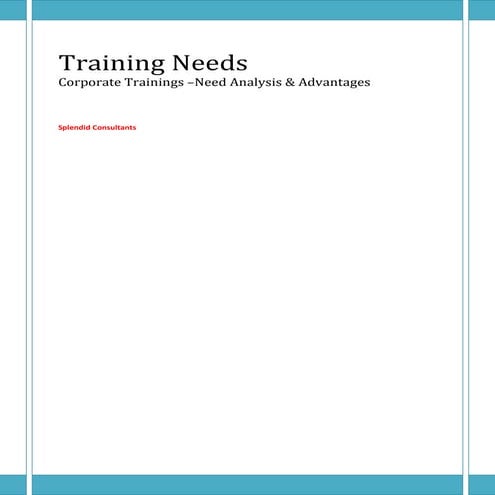 Need for trainings | PDF