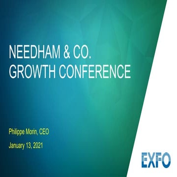 Needham & CO. Growth Conference Jan 2021 | PPT
