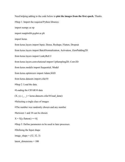 Python Program To Build Deep Learning Algorithm Using A Cnns Model Todocx