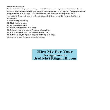 Need help please Given the following sentences convert them.pdf