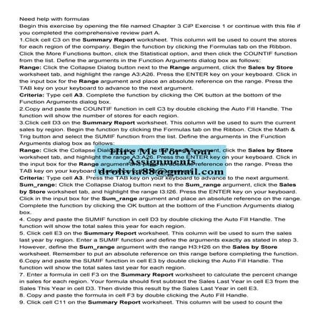 Need help with formulas Begin this exercise by opening the .pdf