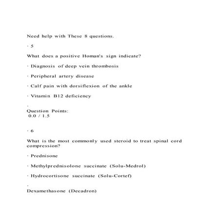 Need help with these 8 questions.· 5 what does a positive | DOCX ...