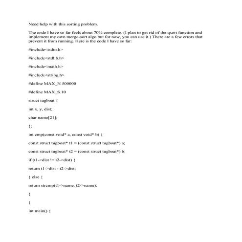 Need help with this sorting problem- The code I have so far feels ab.pdf