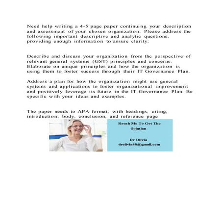 Need help writing a 4-5 page paper continuing your description and a | PDF