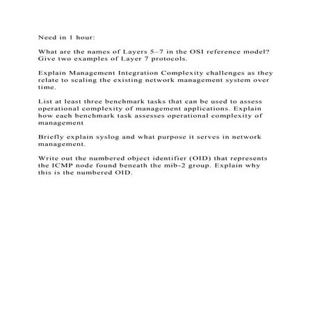 Need in 1 hourWhat are the names of Layers 5–7 in the OSI refer.docx ...