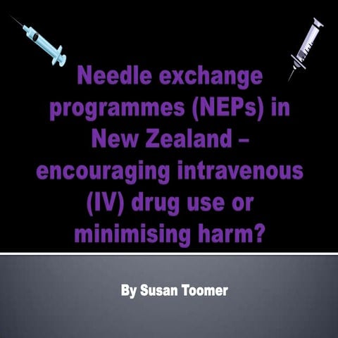 Needle exchange programmes oral presentation | PPTX