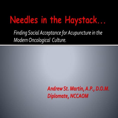 Needles powerpoint presentation | PPT