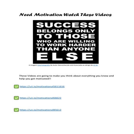 Motivational Help - Videos | PDF