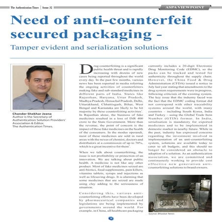 Need of anti counterfeit secured packaging | PDF