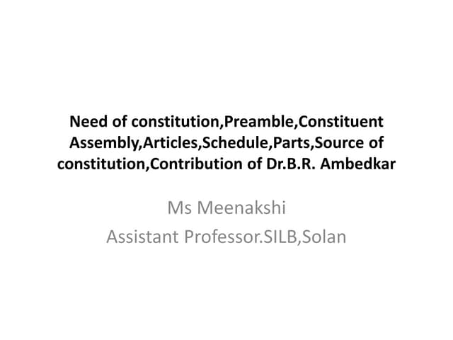 Framing The ConstitutIon PPT CLASS 12 | PPT
