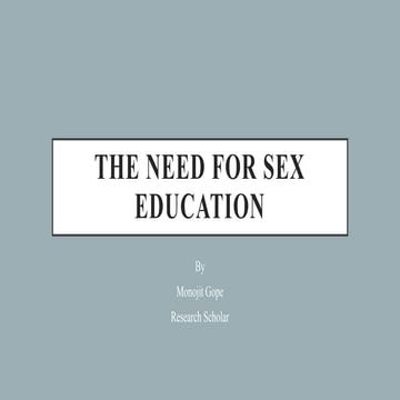 Sex Education Pptx