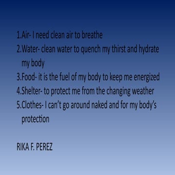 Needs are the basic requirement that is essential to be fulfilled to ...