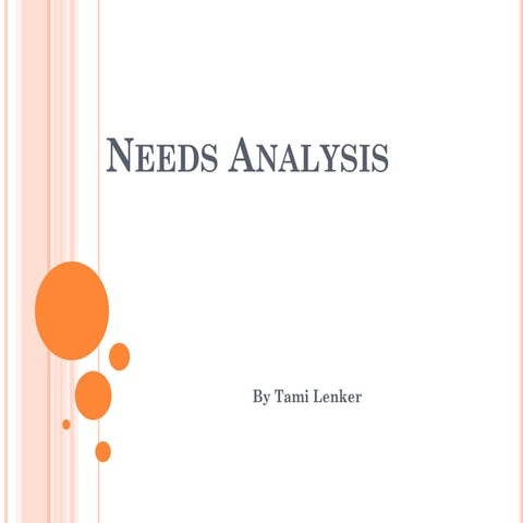 Needs Analysis In Pdf | PPT