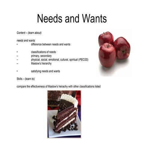 Needs And Wants | PPT