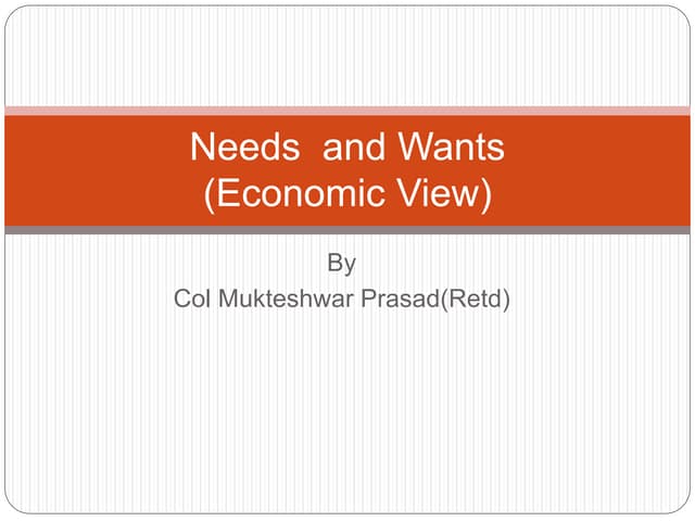 Basic Needs and Wants: Grade 7 EMS | PPTX