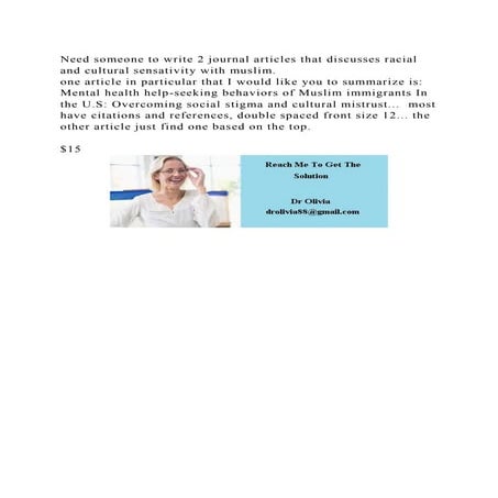 Need someone to write 2 journal articles that discusses racial and c.docx