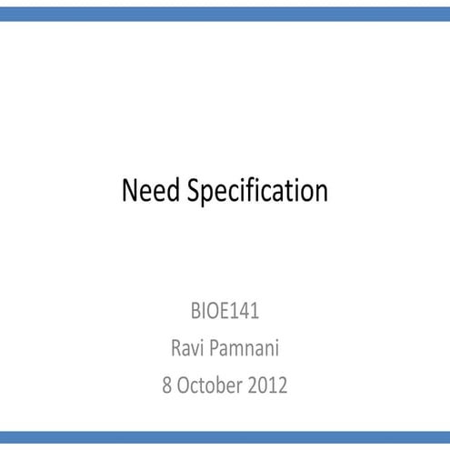 Need specification v1 | PDF