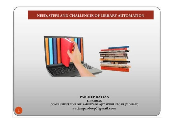 Library automation basics ppt.pptx | Computing | Technology & Computing