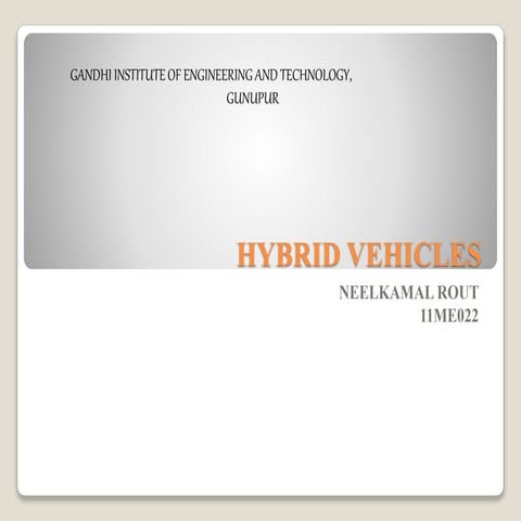 Hybrid Electric Vehicle | PPTX
