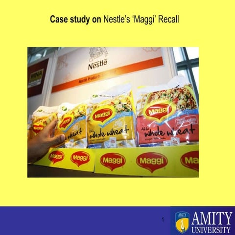 Maggi recall case study in India by Dr Neelam | PPT