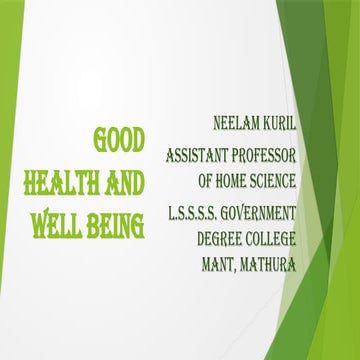 Comprehensive Insights on Good Health and Well-Being for a Balanced ...
