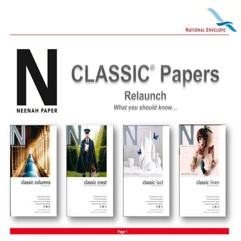 National Envelope Talking Points for Neenah Classic Papers Relauch | PPT