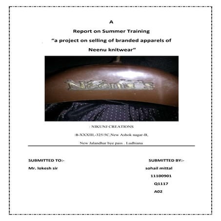 Neenu nnn | DOCX | Needlework | Arts and Crafts