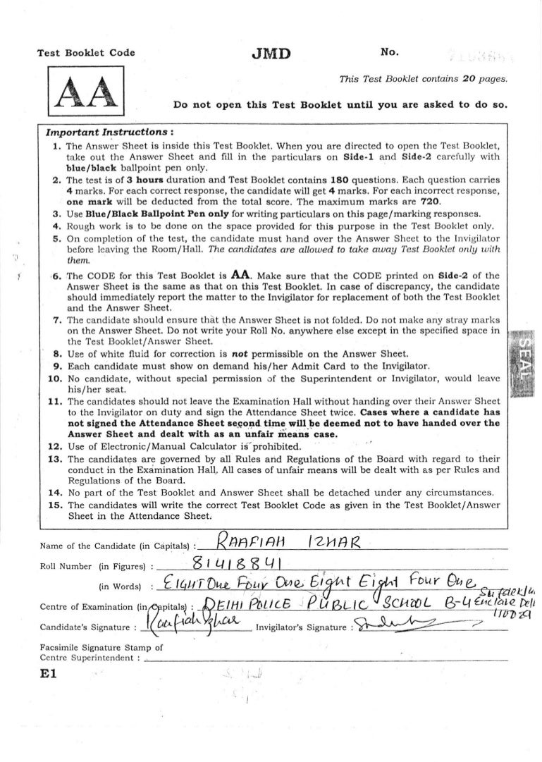 Neet Ii 2016 question paper neet-ii-2016-question-paper