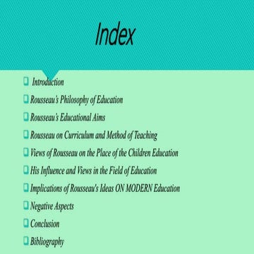 Critical review of the educational idea of Rousseau | PPT