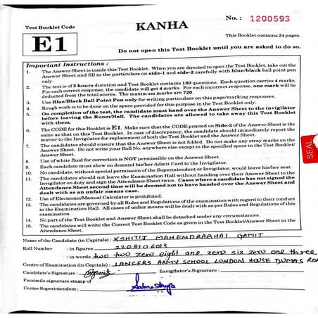 Neet paper 2020 | PDF