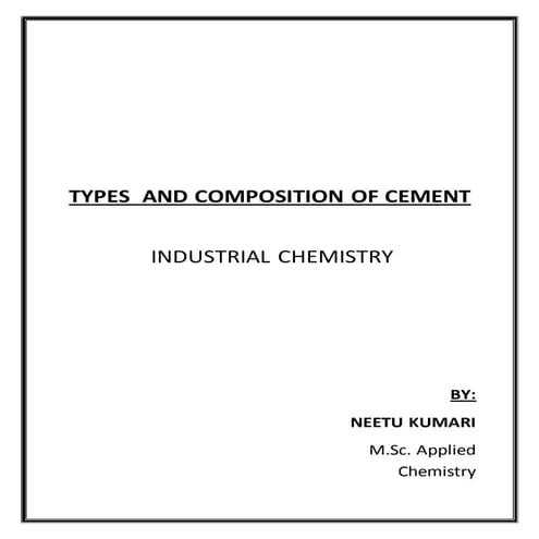 Cement | DOCX | Chemistry | Science