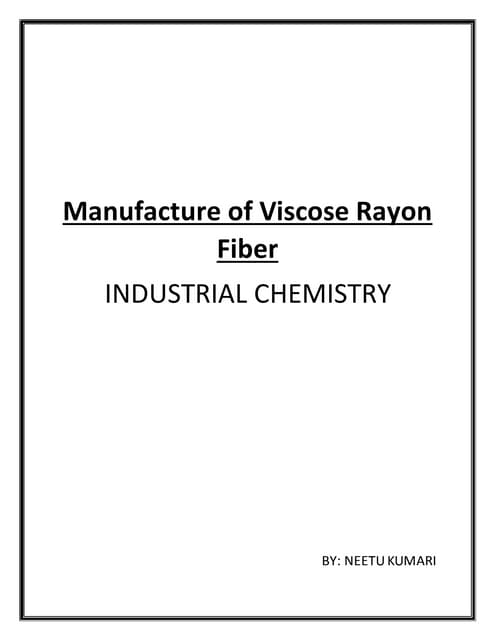 CBSE Class XII practical project on Rayon threads | DOC | Chemistry ...
