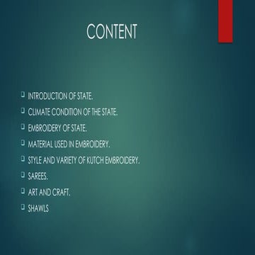 Presentation on tradtional textiles of kutch | PPTX