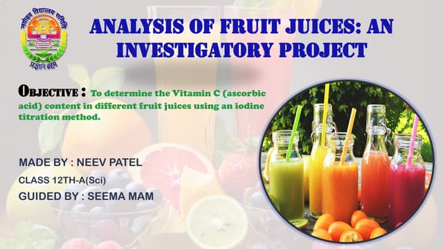 STPM Chemistry Coursework/Project PBS Sample 2 | DOCX