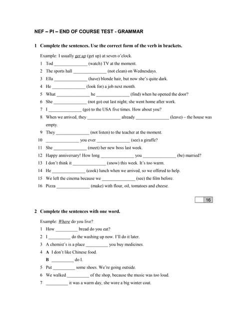 Answer key unit 6 | DOC