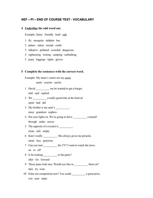Grade 9 english TEST | PDF