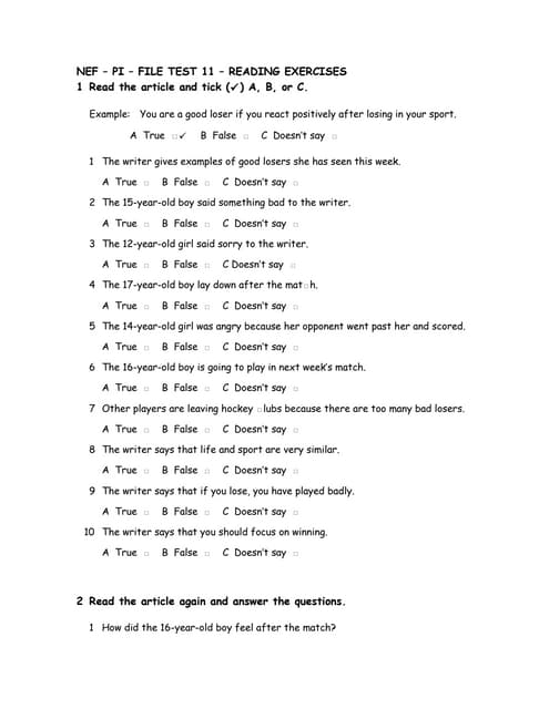 Answer key unit 6 | PDF