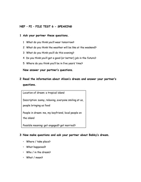 NEF – PI – FILE 3 - SPEAKING | PDF
