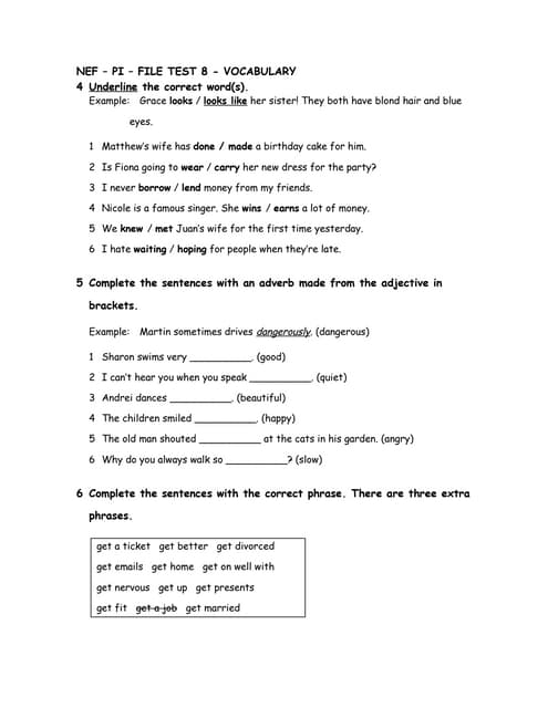 Full placement test | PDF | Water Services | Home Utilities