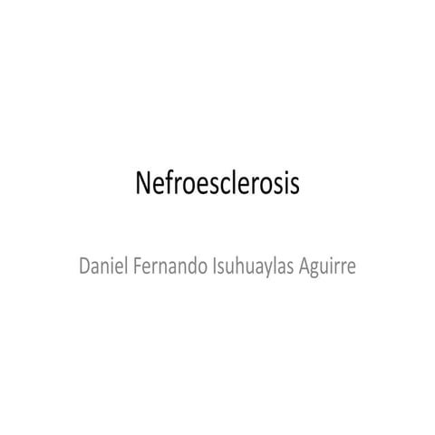 Nefroesclerosis | PPTX