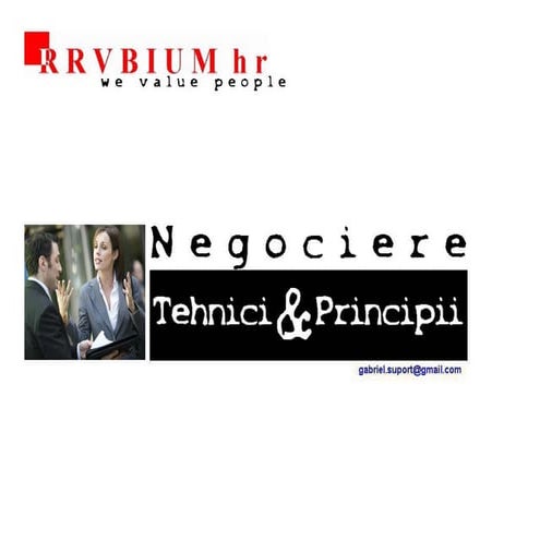 Tehnici si tactici de negociere | PPT