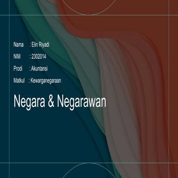 Presentasi Terkait Negara dan Unsur-unsurnya | PDF