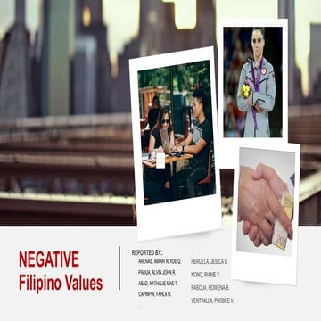 Negative Filipino Values | PPTX