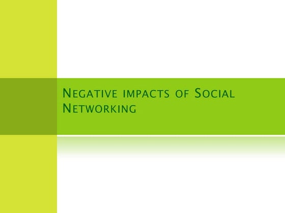 Negative effects of social media | PPTX
